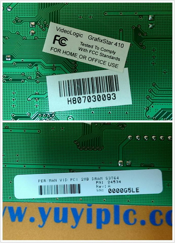 VIDEOLOGIC GRAFIXSTAR 410 VIDEO CARD - PLC DCS SERVO Control MOTOR POWER SUPPLY IPC ROBOT